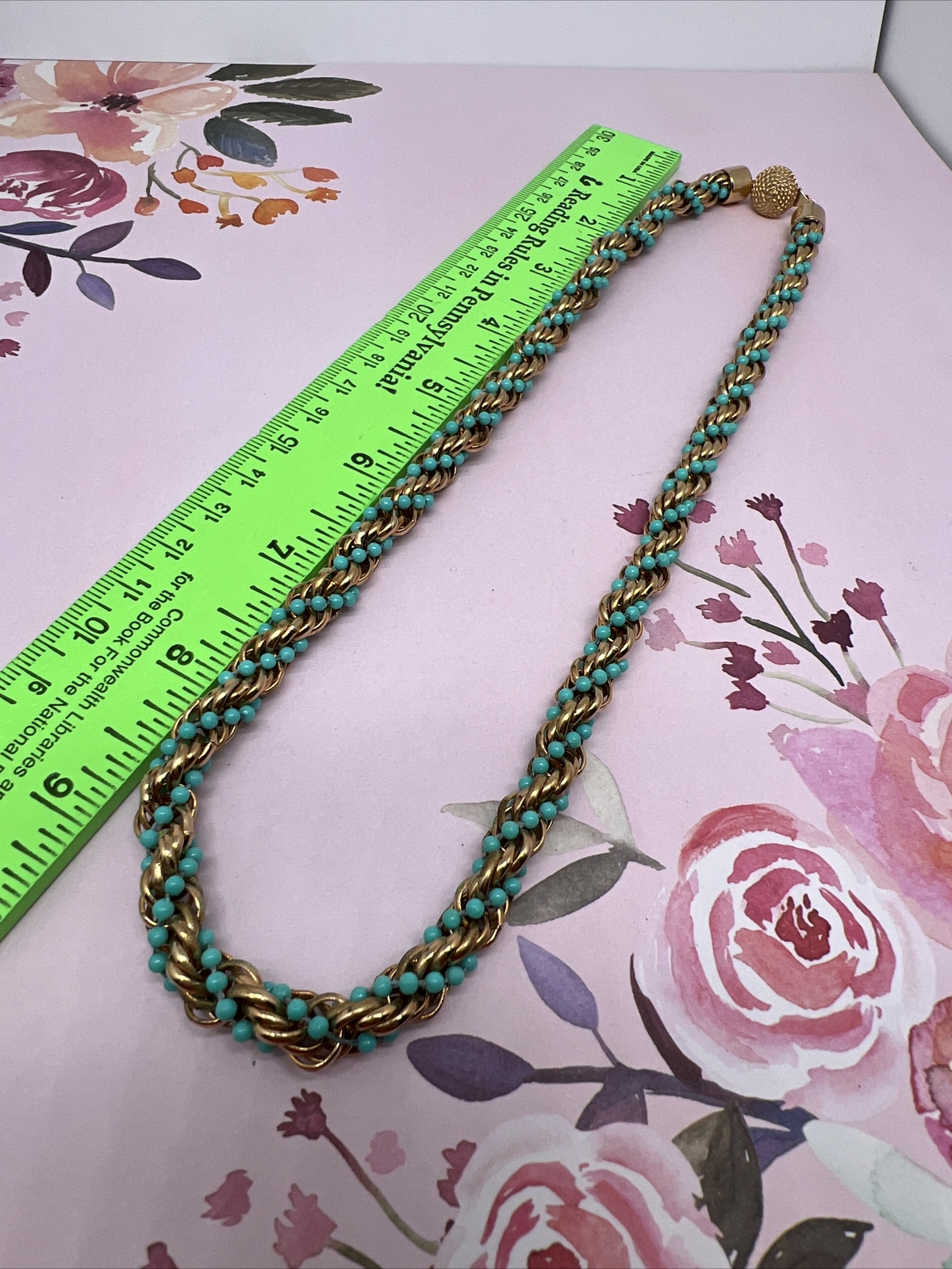 Vintage Avon Twist Rope 20” Necklace 1972 Gold Tone T… - Gem