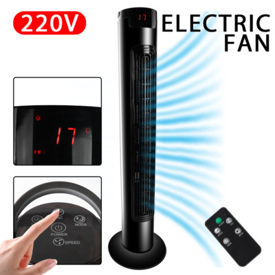 TOWER FAN AIR COOLING FREE STANDING 3 SPEED OSCILLATING QUIET FANS NEW ...