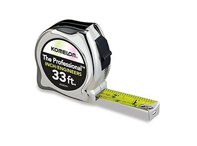 Komelon Professional Tape Measure both Inch Engineer Scale Chrome 33Ft ...