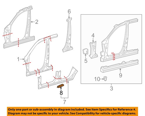 MERCEDES OEM 12-15 ML350 Center Pillar & Rocker-Rocker Panel Clamp ...