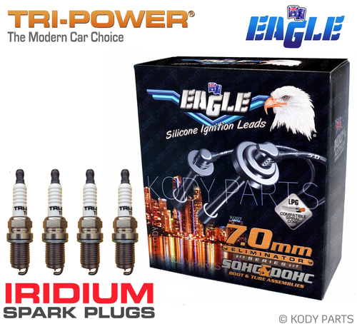 IGNITION LEADS & IRIDIUM SPARK PLUGS - for Mazda 323 1.6L Turbo BF DOHC ...