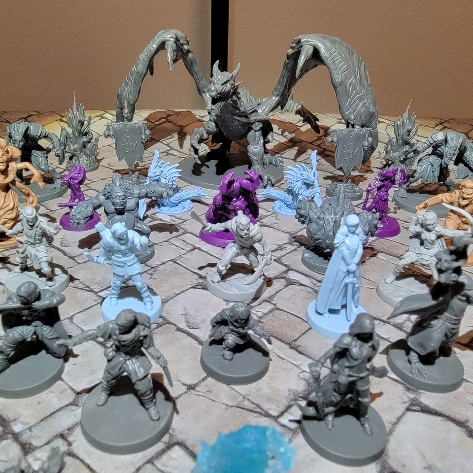 Huge Lot 50 D&D Miniatures Set DND Game RPG Lich Dragon Marvelous Hero ...