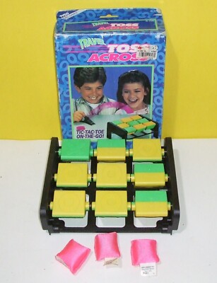 1996 Tyco Game Toss Across Tic Tac Toe Travel Size w/ Three Mini Pink ...