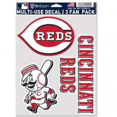 Cincinnati Reds Multi Use Fan 3 Pack Decal Set [NEW] MLB Sticker Emblem ...