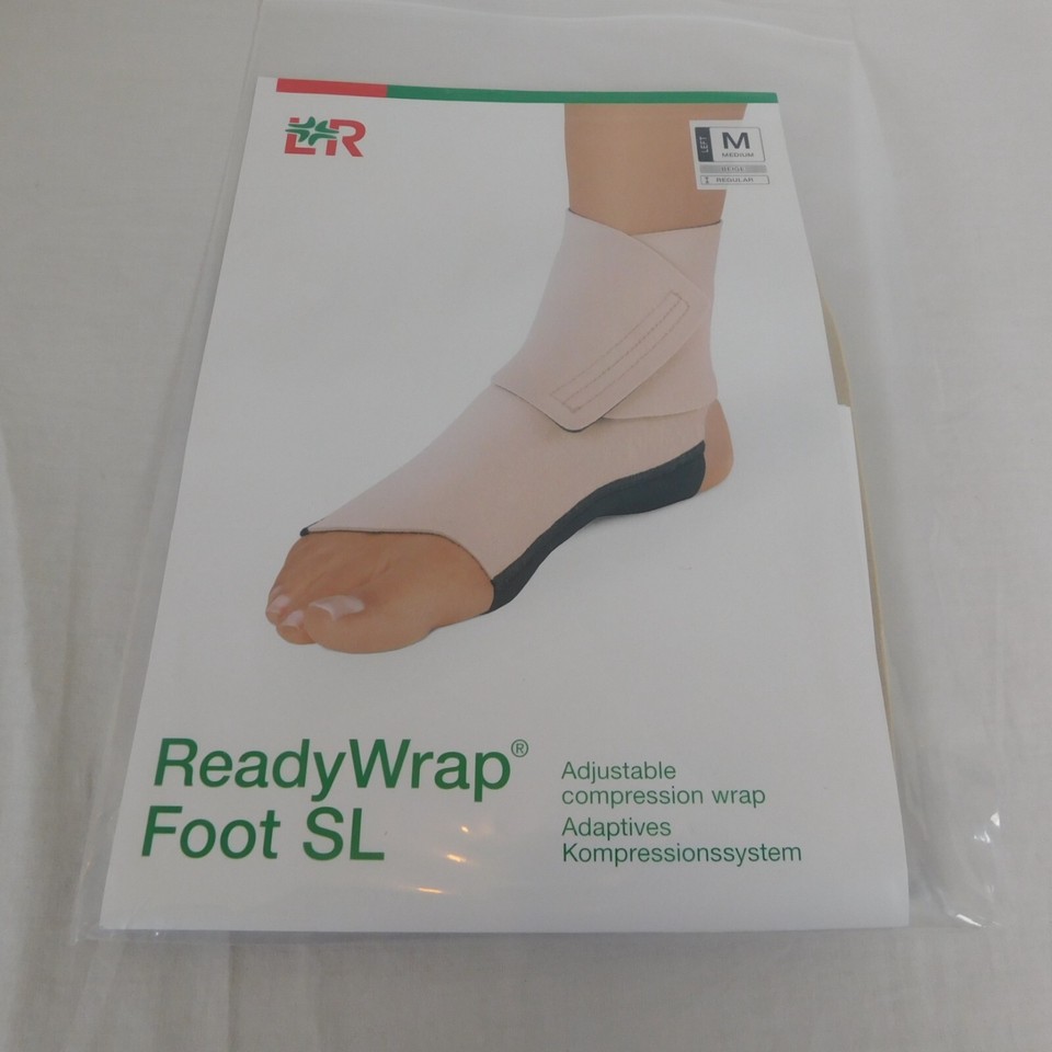 ReadyWrap Foot SL Adjustable Compression Wrap Medium Left Beige Regular ...
