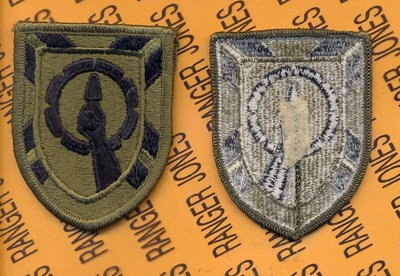 US Army 121st ARCOM Army Reserve Command OD Green & Black uniform patch ...