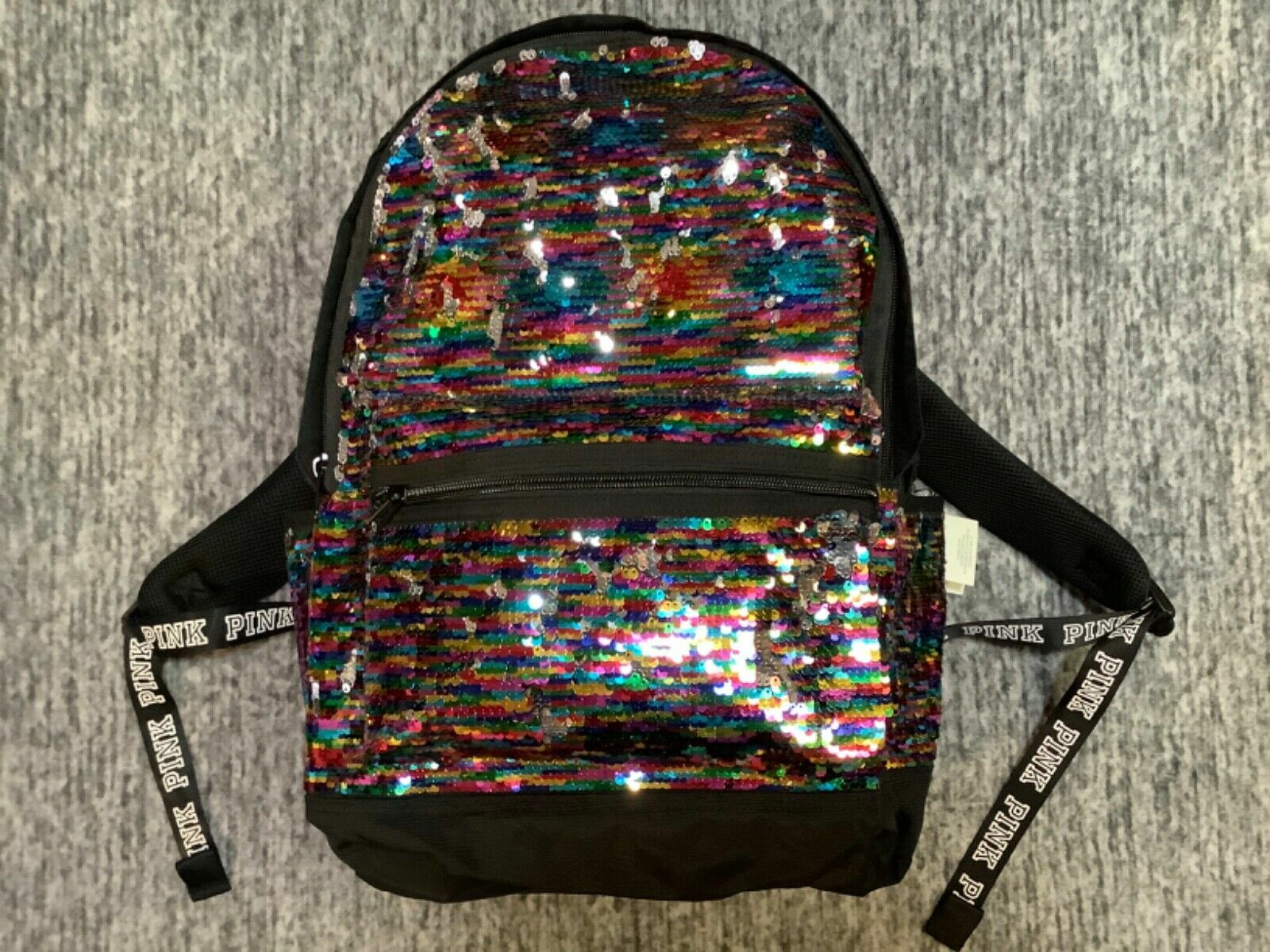 Victoria's Secret Pink Bling Campus Backpack Iridescent or Rainbow Gold ...