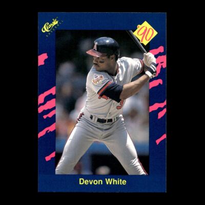Devon White 1990 Classic Blue California Angels #63 R321A 8 | eBay
