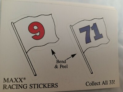 * 9/71 89 MAXX RACING Flag STICKERS | eBay
