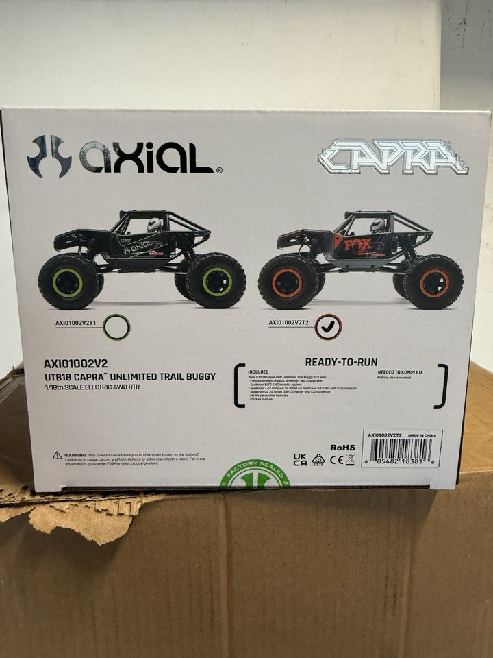 Axial UTB18 Capra V2 1/18 RTR 4WD Unlimited Trail Buggy Grey FOX ...