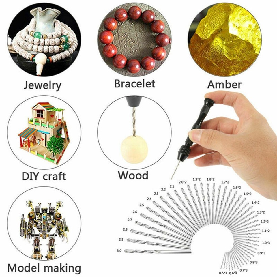 Chuck Drill Bit HSS 49PCS/Set Drill Hand Push Vise High quality ...