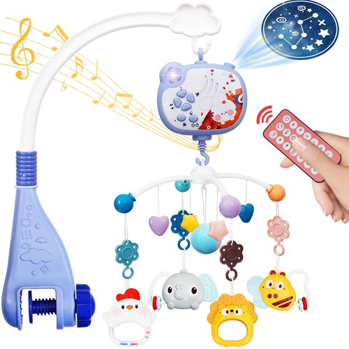 Crib Mobile with Music and Lights, Baby Mobile for Crib Toys with ...