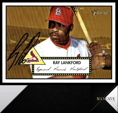 2001 Topps Heritage #173 Ray Lankford Auto Signed IP St. Louis ...