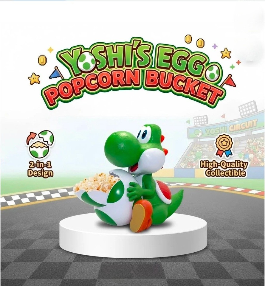 Super Mario Galaxy Yoshi Popcorn Bucket New Factory Sealed | eBay