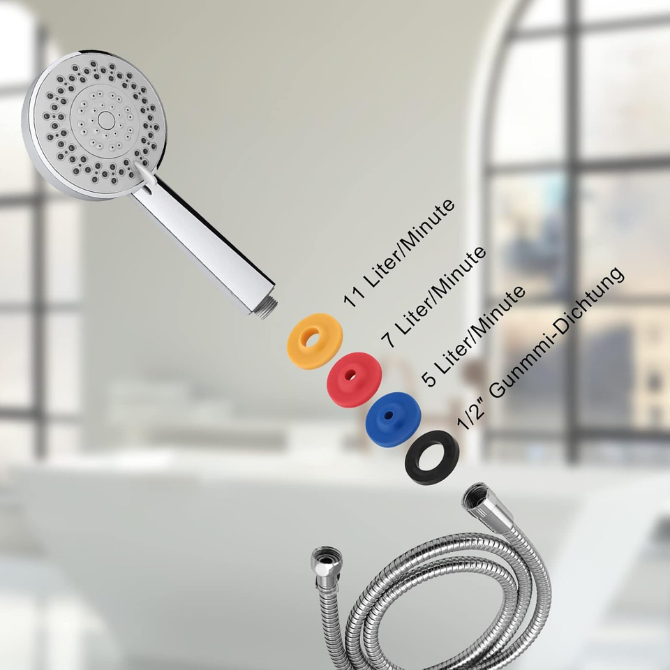 8 Pcs Shower Flow Reducer Limiter Set Water Flow Restrictor Flow Saver ...