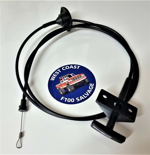 FORD F100 BONNET, HOOD RELEASE CABLE SUITS F100 F150 F250 F350 BRONCO ...