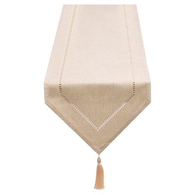 Linen Triangle Beige Table Runner Linen Beige Table Runner Dining Table ...