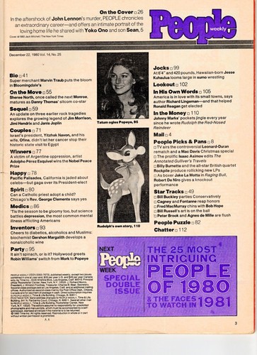 Dec 22, 1980 Rudolph the Red Nosed Reindeer Song Story, Lennon People ...