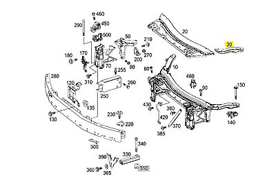Mercedes-Benz E GLC Class Front Top Right Cross Strut A2536210500 NO🇺🇸 ...