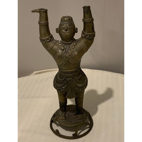 Antique 12” Bronze Primitive Man Figurine | eBay