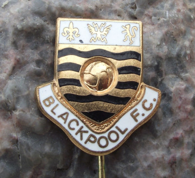 Vintage Blackpool Football Club BFC Soccer Crest Motif Emblem Shield ...