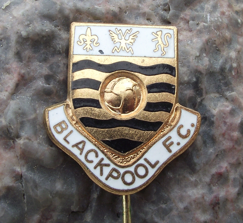 Vintage Blackpool Football Club BFC Soccer Crest Motif Emblem Shield ...