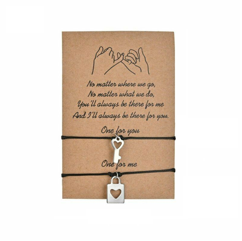 Pinky Promise Key Lock Lucky Bracelets Friendship Couple Adjustable ...