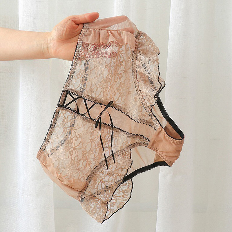 5 Pack Lot Womens Ruffled French Lace Panties Full Brief Sexy Underwear ...