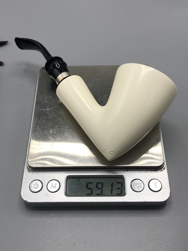 Smooth Pickaxe Pipe By Tekin BLOCK MEERSCHAUM-NEW-Handmade Case#67 Army ...