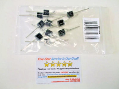 10 Pack Omega AU-4001PKG 1 Amp Diode 1A Diodes 12-24 Volt | eBay