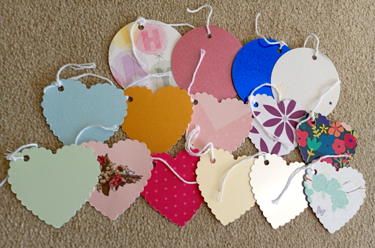 15 ASSORTED GIFT TAGS LABELS handmade birthday wedding anniversary ...