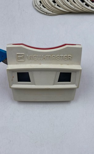 Vintage Gaf View-Master Red White 3D Picture Stereo Viewer With 38 ...
