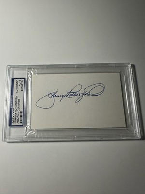 Johnny Rutherford Cut Signed Autograph Auto Index Card PSA/DNA IndyCar ...