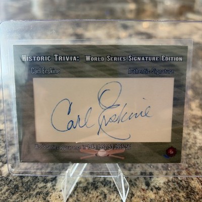 Historic Trivia Carl Erskine Authentic Signature World Series ...