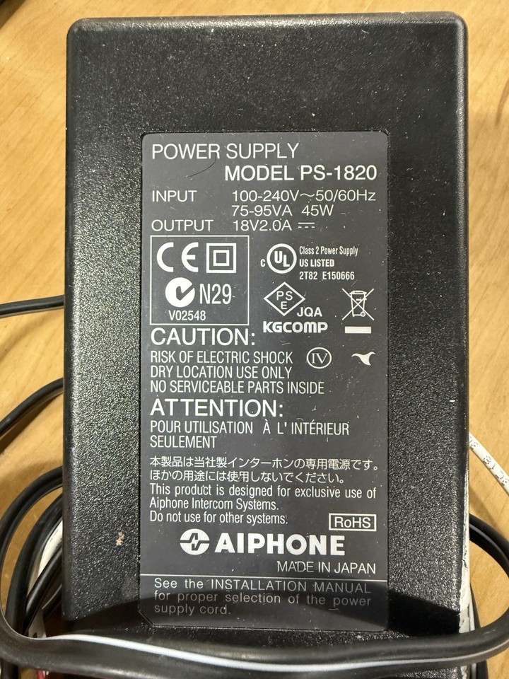 Aiphone PS-1820 | eBay