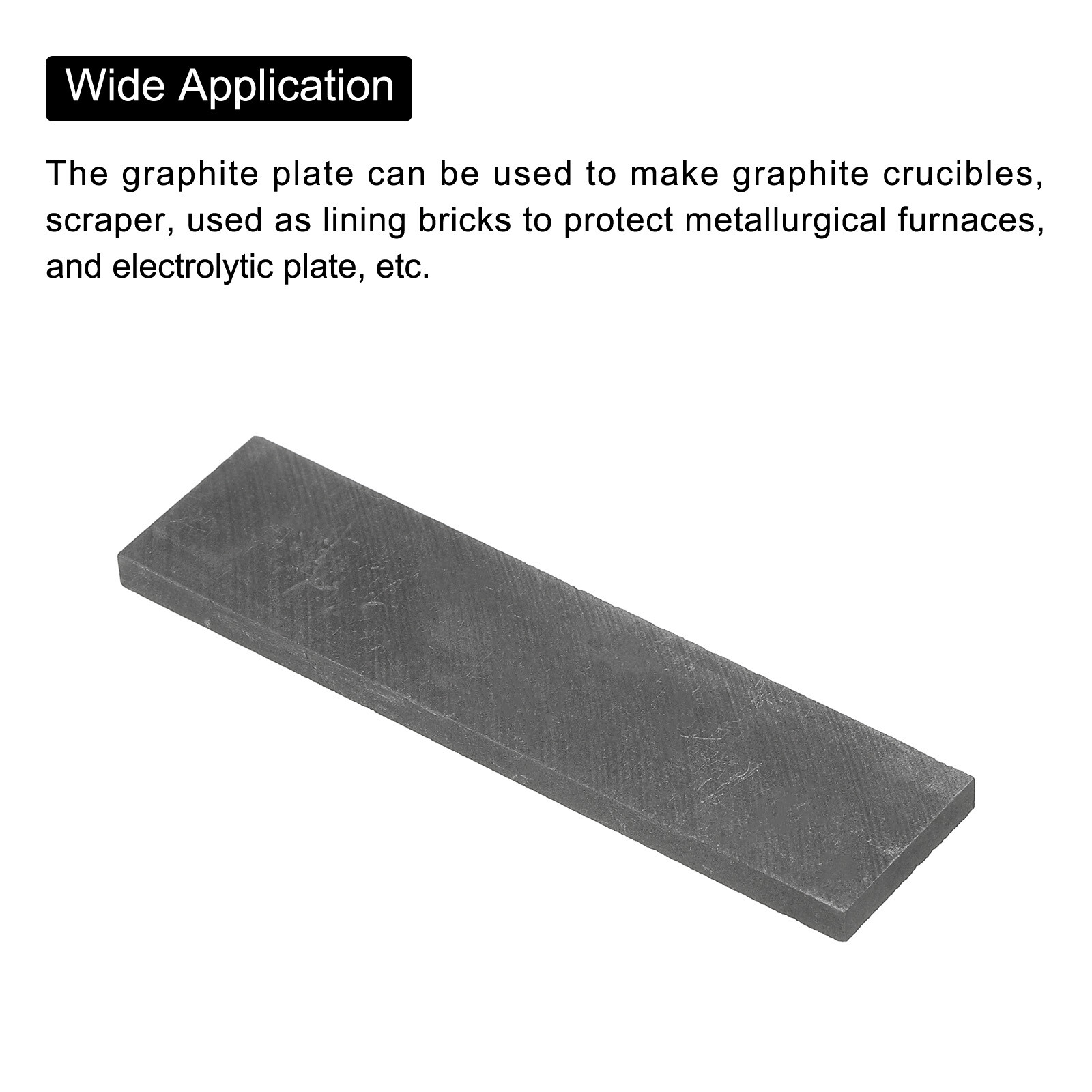 Graphite Bloc Lingot Rectangle Graphite Electrode Plaque 100x25x5mm Set ...