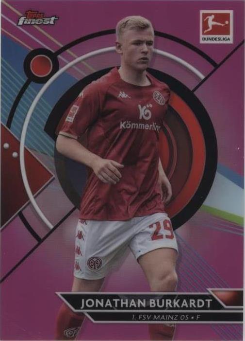 2022-23 Topps Finest Bundesliga - Jonathan Burkardt #106 Pink Refractor ...