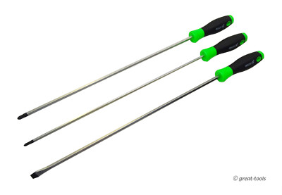 3-PC EXTRA LONG SCREWDRIVER SET – screwdrivers – long reach hand tools ...