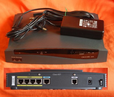 Router CISCO 837 800A series 92.0632.01 AC/DC PSA15W-180 4-port | eBay