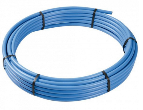 Blue Water Mains Water pipe MDPE Alkathene Polypipe Roll Coil 20mm 25mm ...