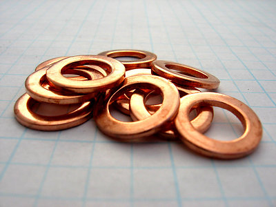1/8",1/4",3/8 &1/2" BSP Solid sealing copper washers. | eBay