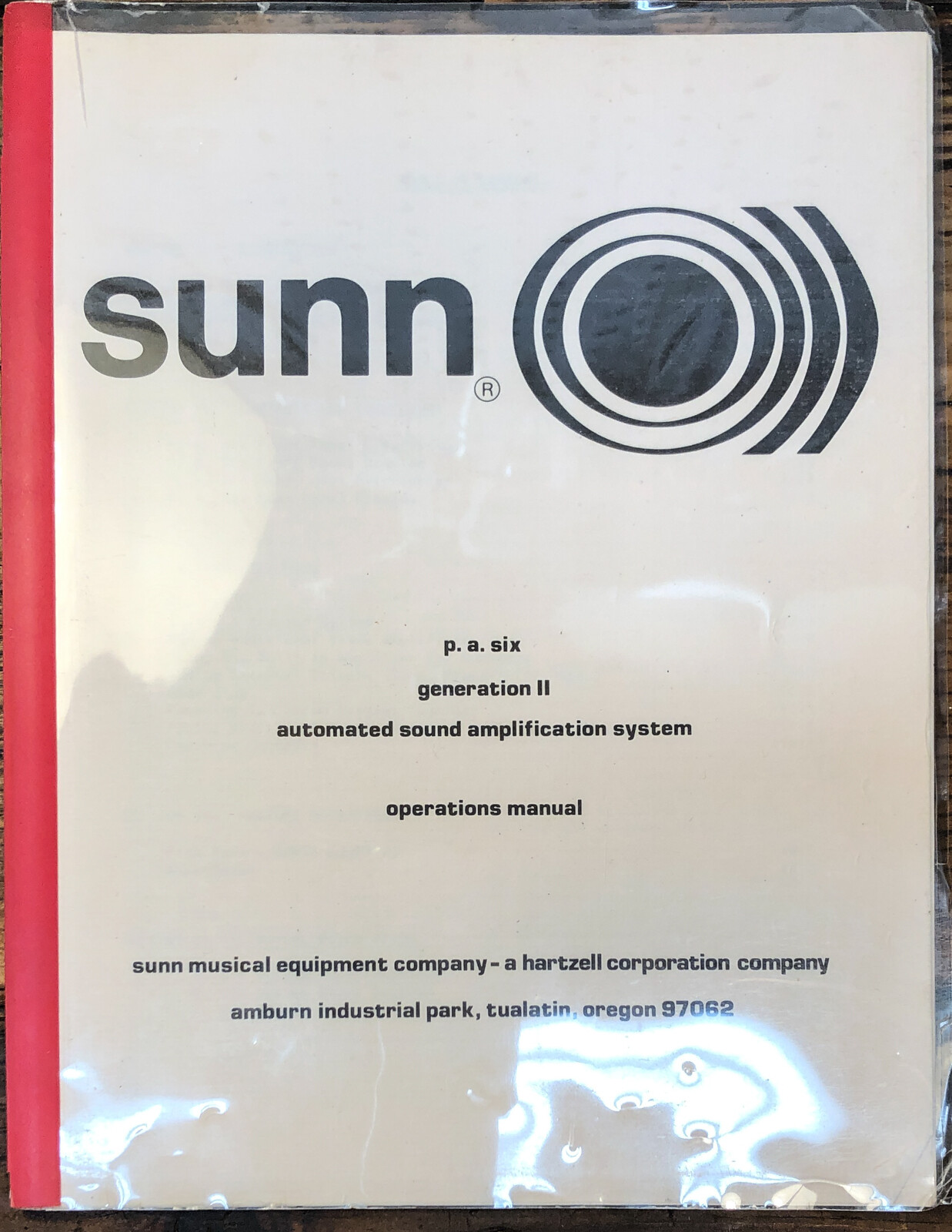 Sunn PA SIX P.A. SIX GEN II Amplifier Owner / User Manual *Original* | eBay