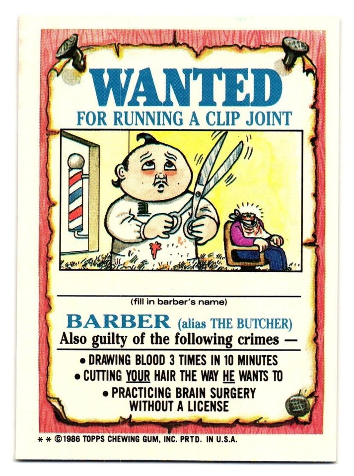 1986 Garbage Pail Kids Series 3 #84b Rod Wad | eBay