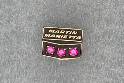 Vintage Martin Marietta 10K Gold 3 Rubies Service Pin | eBay