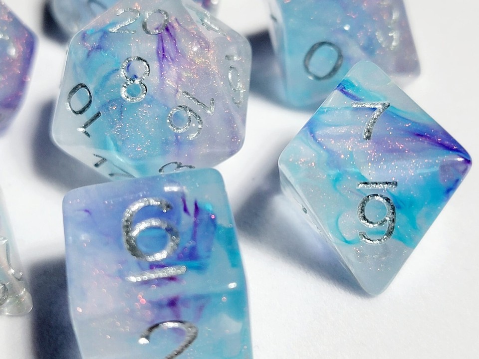 Sea Sprite Dice Set | Poly RPG DnD Dungeons Dragons AD&D Pathfinder d20 ...