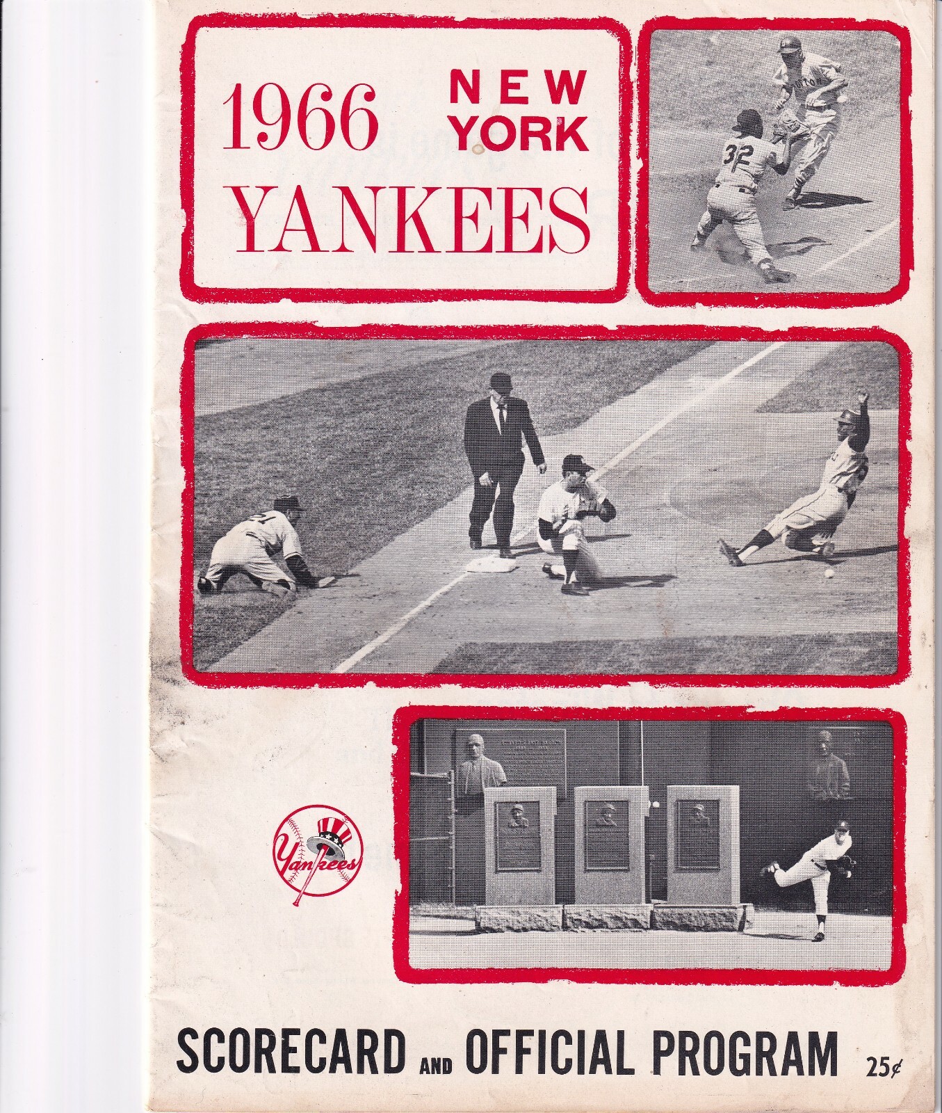 Vintage New York Yankees 1966 Yankee Stadium Game Scorecard Mantle HR ...