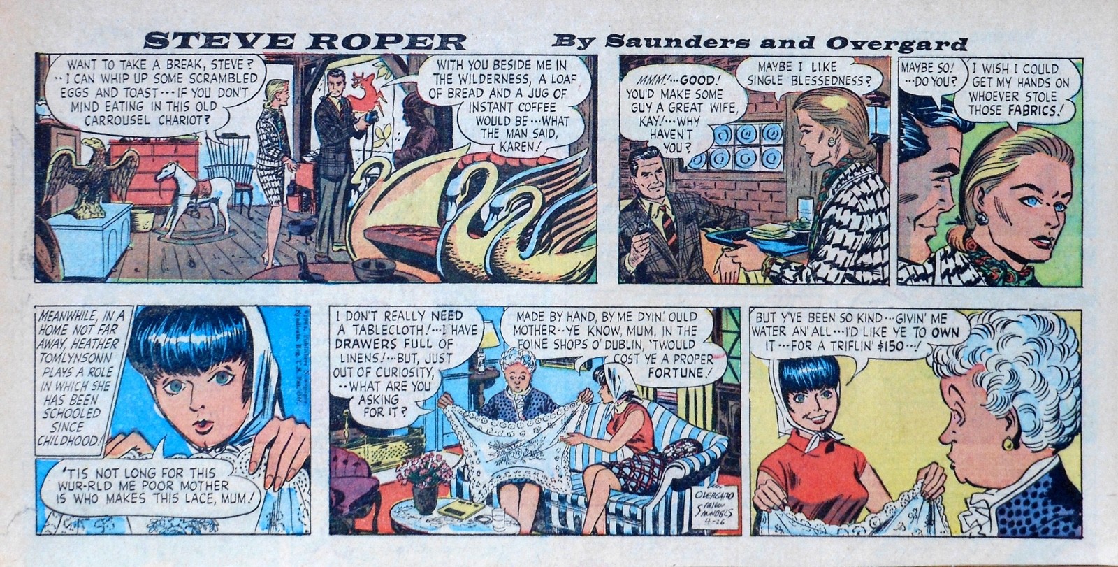 Steve Roper by William Overgard - full color Sunday comic page - April ...
