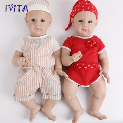 IVITA 21inch Big Baby Full Silicone Boy or Girl Doll Lifelike Reborn ...