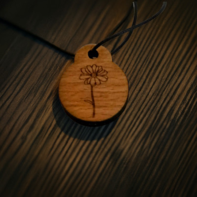 Medical Necklace ,Quality Wood NFC Pendant. NO MONTHLY COSTS. EASY TO ...