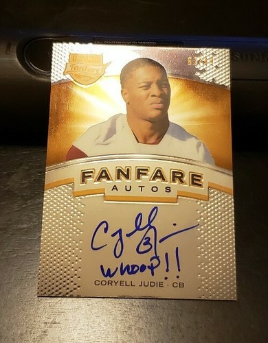CORYELL JUDIE 2012 Press Pass FanFare Rookie AUTO Autograph Inscription ...